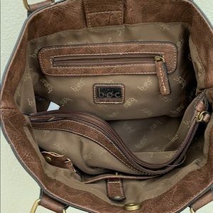 b.o.c. | Bags | Boc Vinyl Purse Black Brown | Poshmark